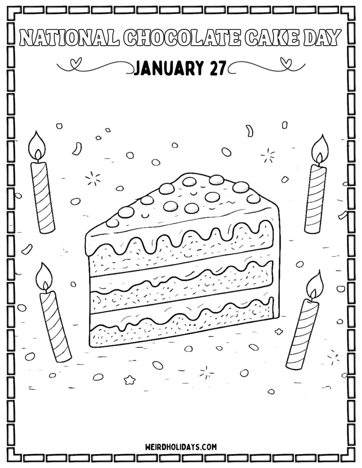 National Chocolate Cake Day (January 27) - Weird Holidays