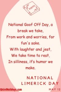 National Limerick Day (May 12): Fun Poems and Easy Ideas