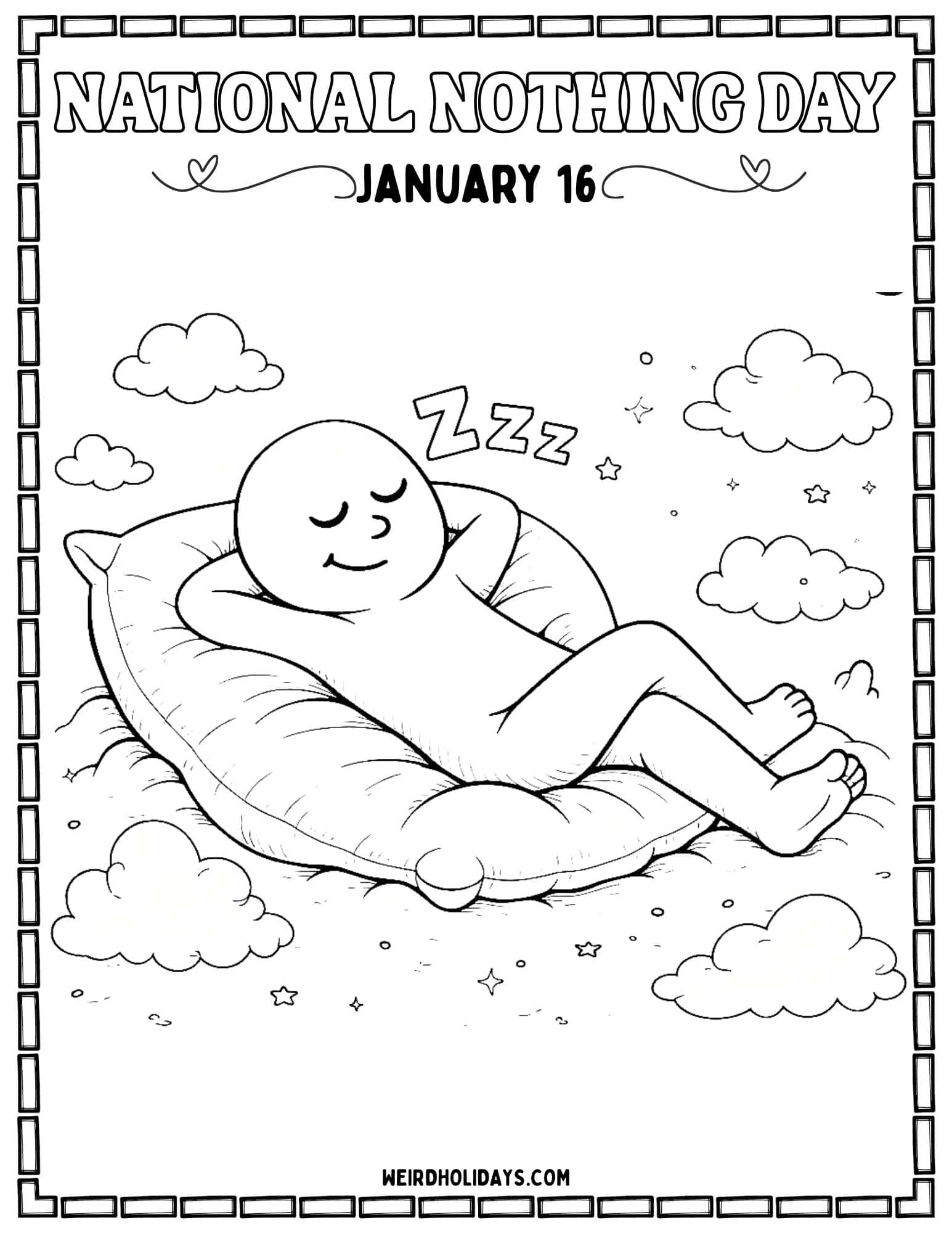 National Nothing Day (January 16) - Weird Holidays
