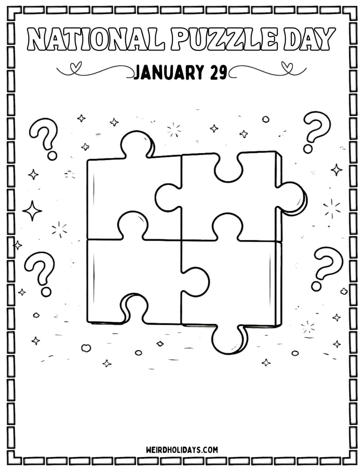 National Puzzle Day (January 29) - Weird Holidays