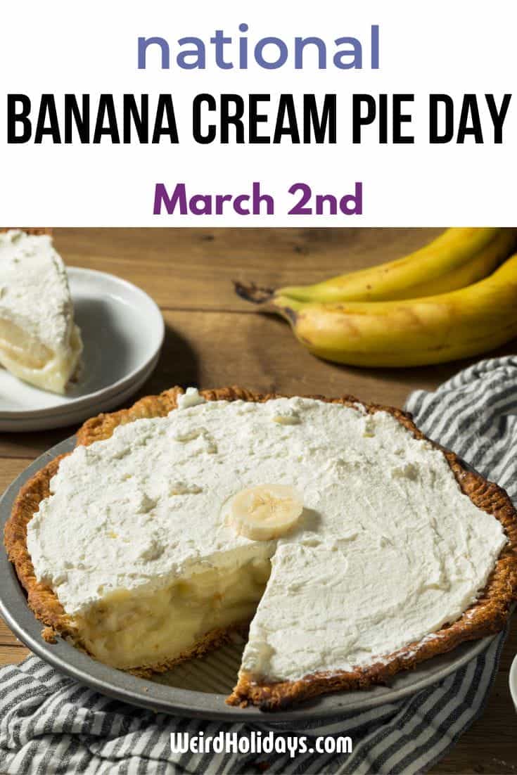 National Banana Cream Pie Day (March 2) | Facts & Coloring Page