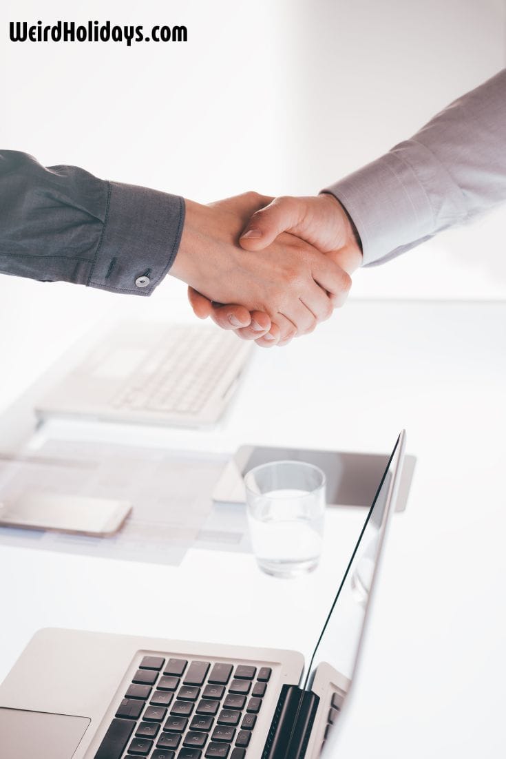 National Handshake Day (last Thursday in June) - Weird Holidays
