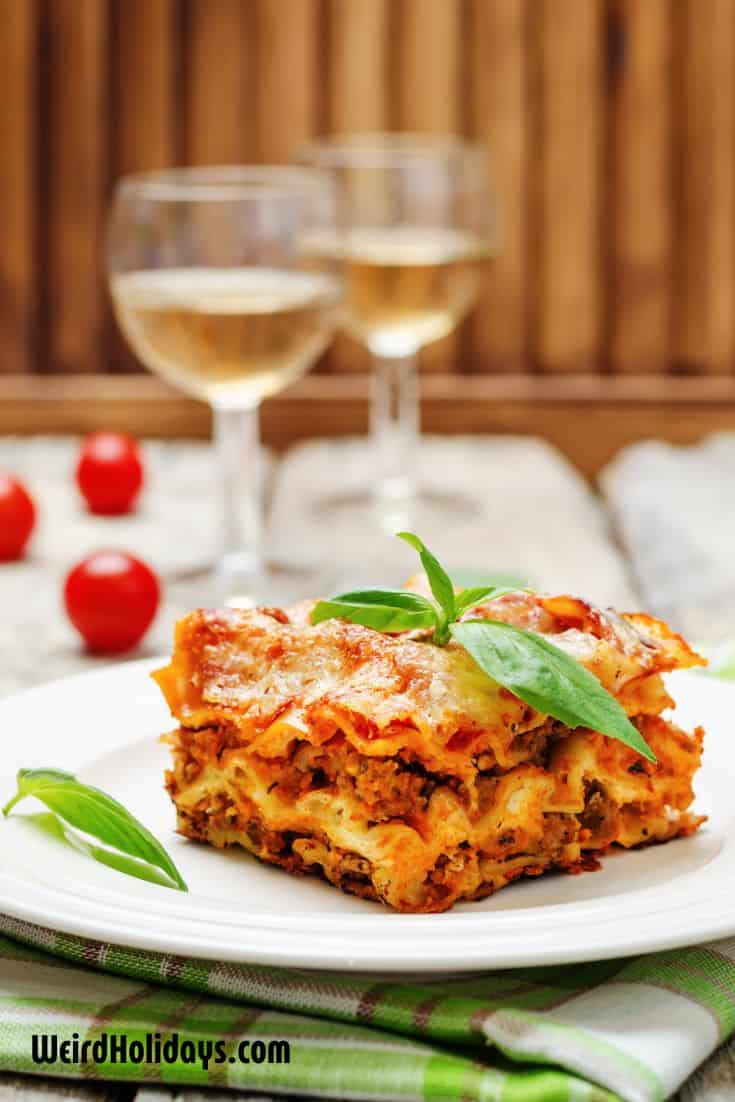 National Lasagna Day (July 29) - Weird Holidays
