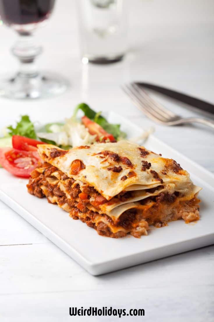 National Lasagna Day (July 29) - Weird Holidays
