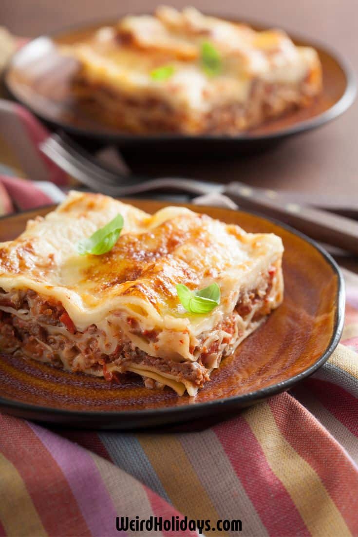 National Lasagna Day (July 29) - Weird Holidays