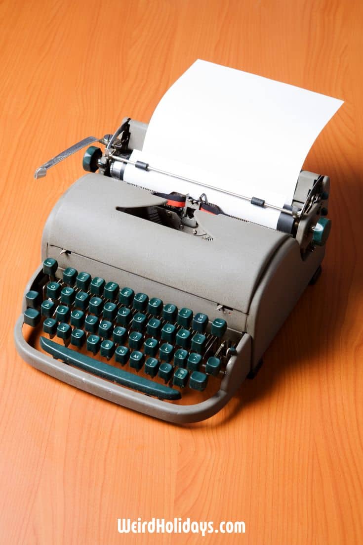 National Typewriter Day (June 23) - Weird Holidays
